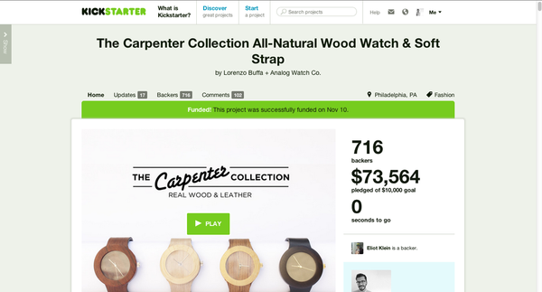 KICKSTARTER SUCCESS – Analog Watch Co.