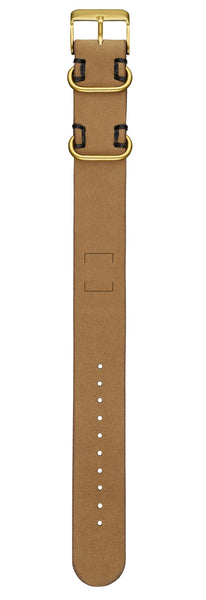 Tan or Beige Leather Strap Nato or Zulu style Watch Straps – Analog ...
